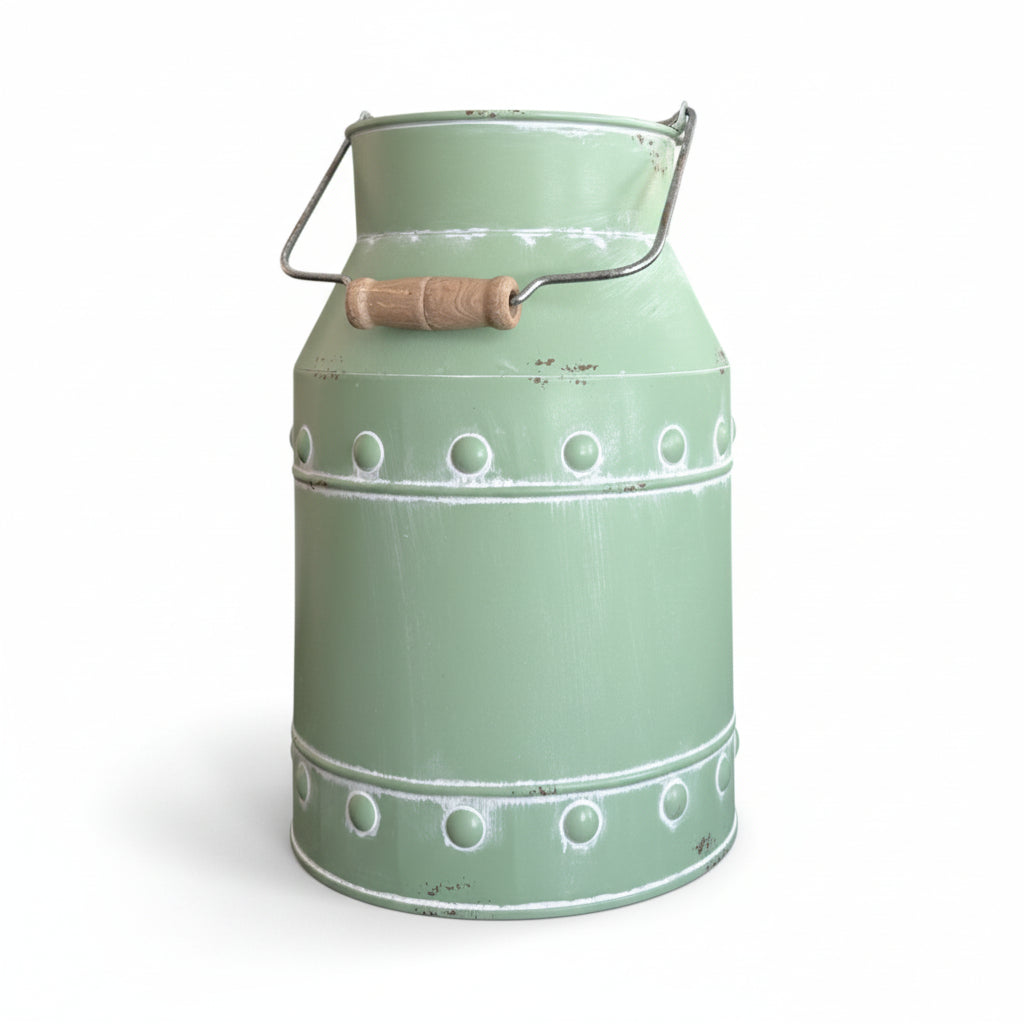 Distressed Beaded Metal Milk Can - 9” – Simple Home Pennsylvania